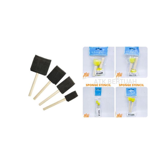 Jual LANA CRAFT SPONGE BRUSH KUAS LUKIS BUSA SPONS | Shopee Indonesia