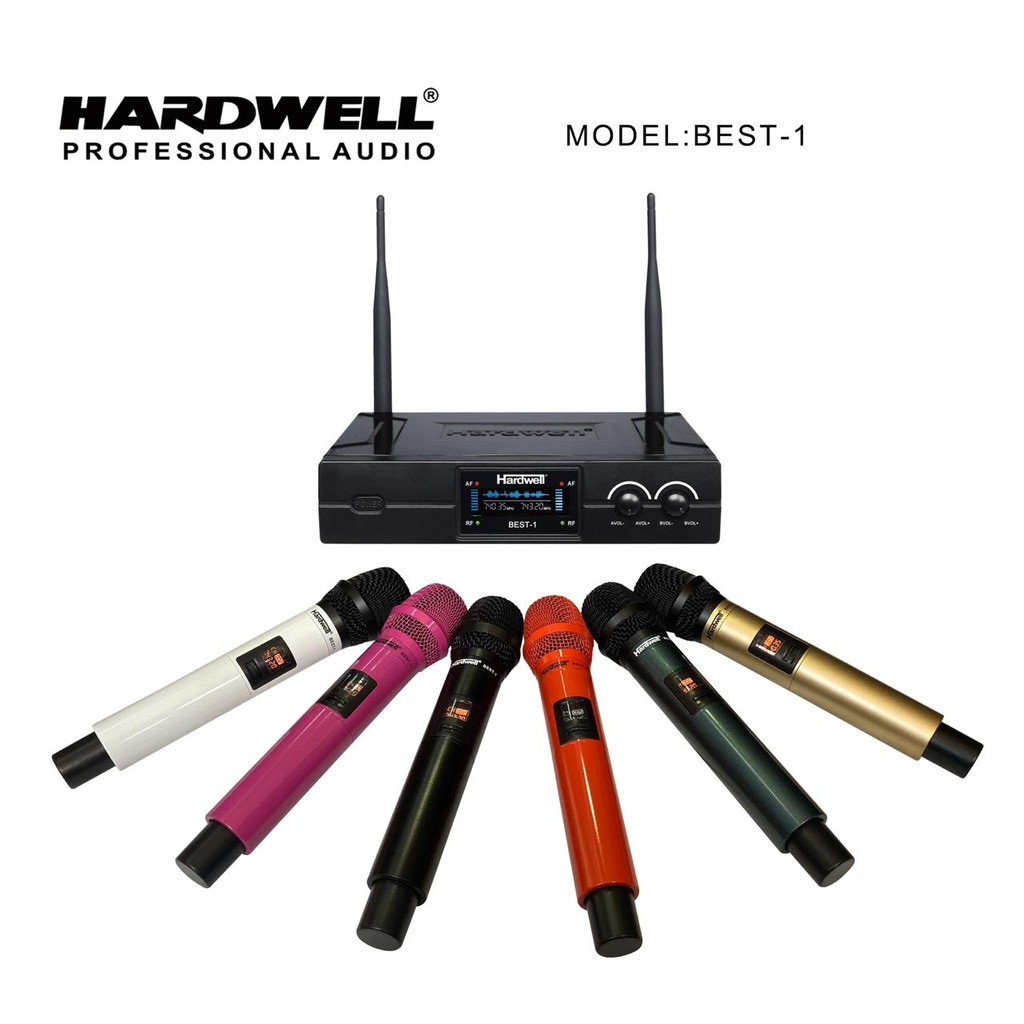 Jual Mic Wireless Mik microphone HARDWELL NEW BEST 1 vocal karaoke UHF ...