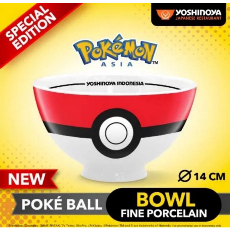 Jual Mangkok Pikachu / Pokemon / Poke Ball Bowl Yoshinoya | Shopee ...