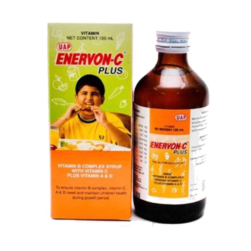 Jual Enervon C Plus Syrup 120 Ml Multivitamin / Vitamin C | Shopee ...