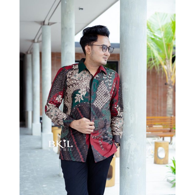 Jual KANTHIL Kemeja Batik Pria Lengan Panjang | Shopee Indonesia