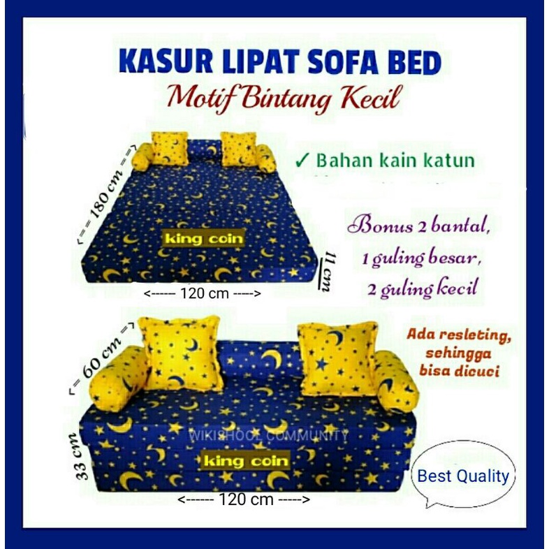 Jual Kasur Lipet Lantai Sofa Bed Minimalis Katun Busa Awet Murah ...