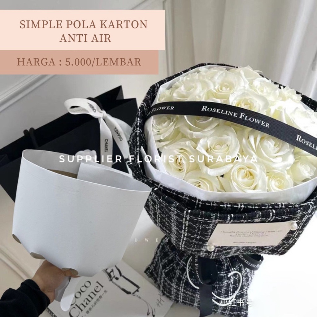 Jual PEGANGAN BUKET POLA KARTON SIMPLE / TABUNG TAHAN AIR WATERPROFF ...