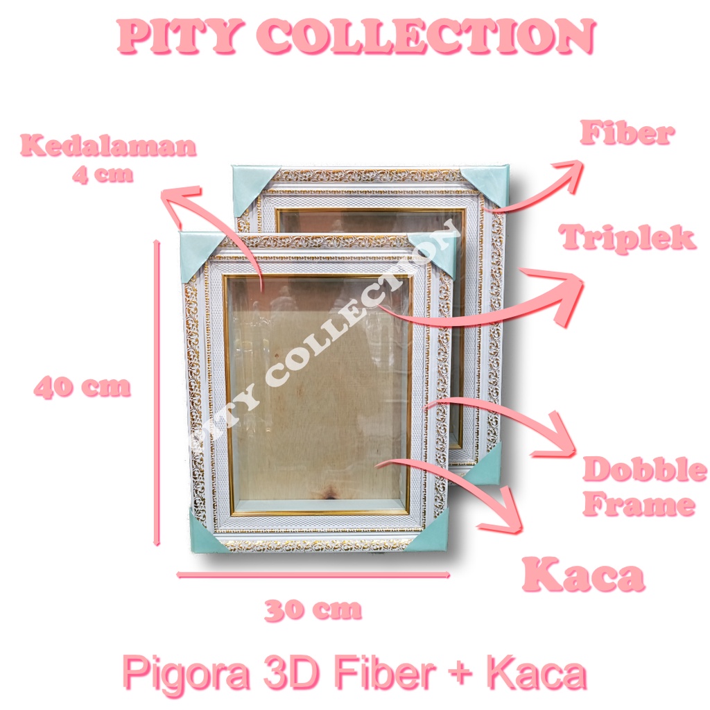 Jual Pigura mahar/Bingkai Frame/Bingkai dobble Frame 3D 40x30 Kedalaman ...