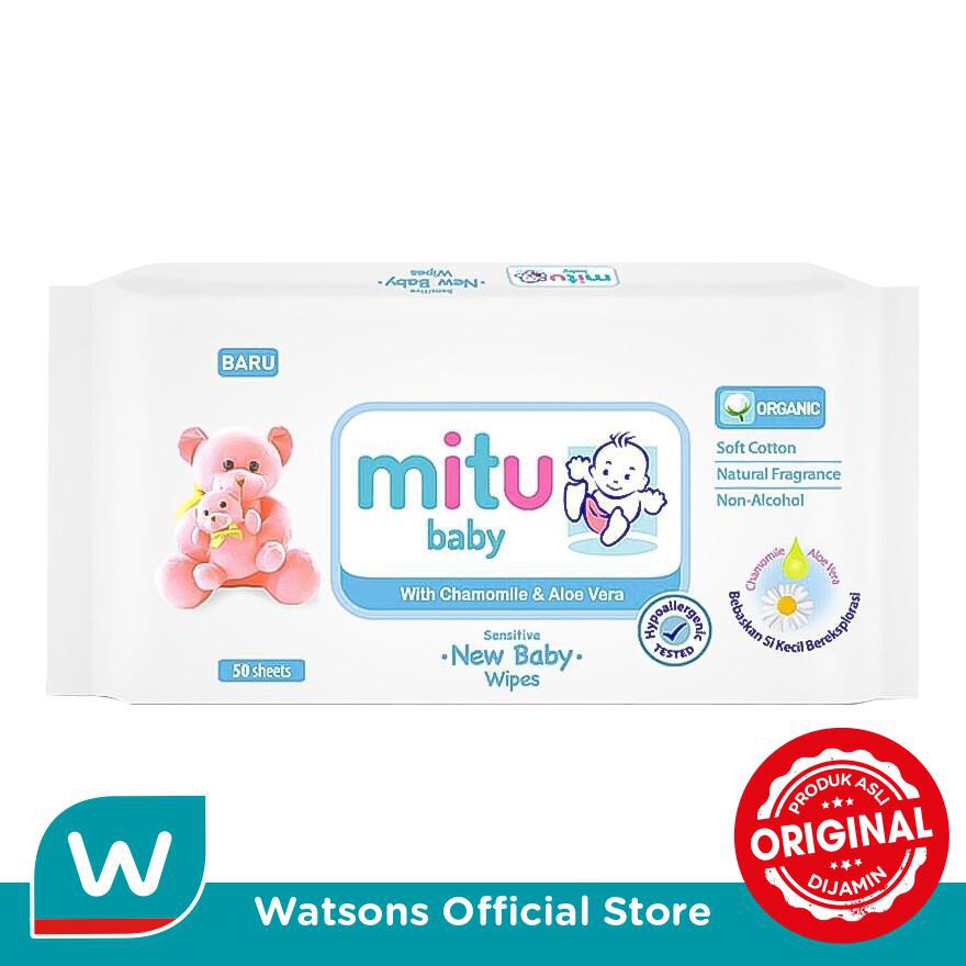 Jual Mitu Baby Wipes Sensitive 50s | Shopee Indonesia