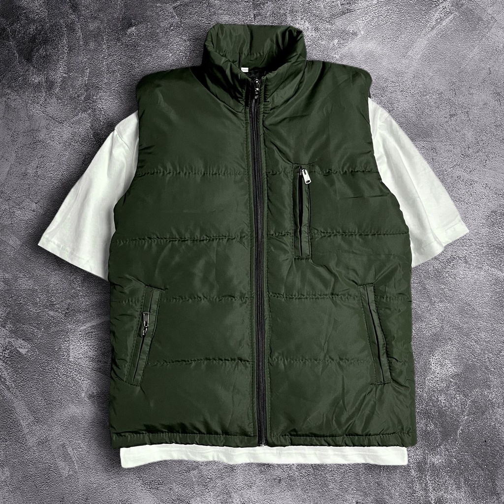 Jual VEST PUFFER / ROMPI PUFFER POLOS PRIA / ROMPI PARASUT PRIA ...