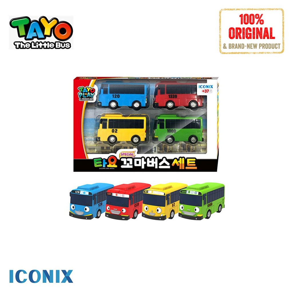 Jual Iconix Tayo The Little Bus Mini Tayo Bus Set TYT120003 Tayo Gani Lani Rogi Korean Toys ...