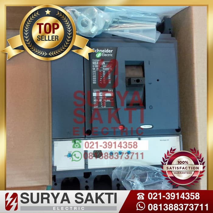 Jual SCHNEIDER MCCB NSX630F 4P 630A 630 A MIC 2.3 LV432877 NSX 630F ...