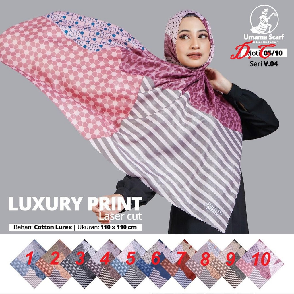 Jual Hijab Kerudung Jilbab Segiempat Motif Luxury Laser Cut By Umama ...