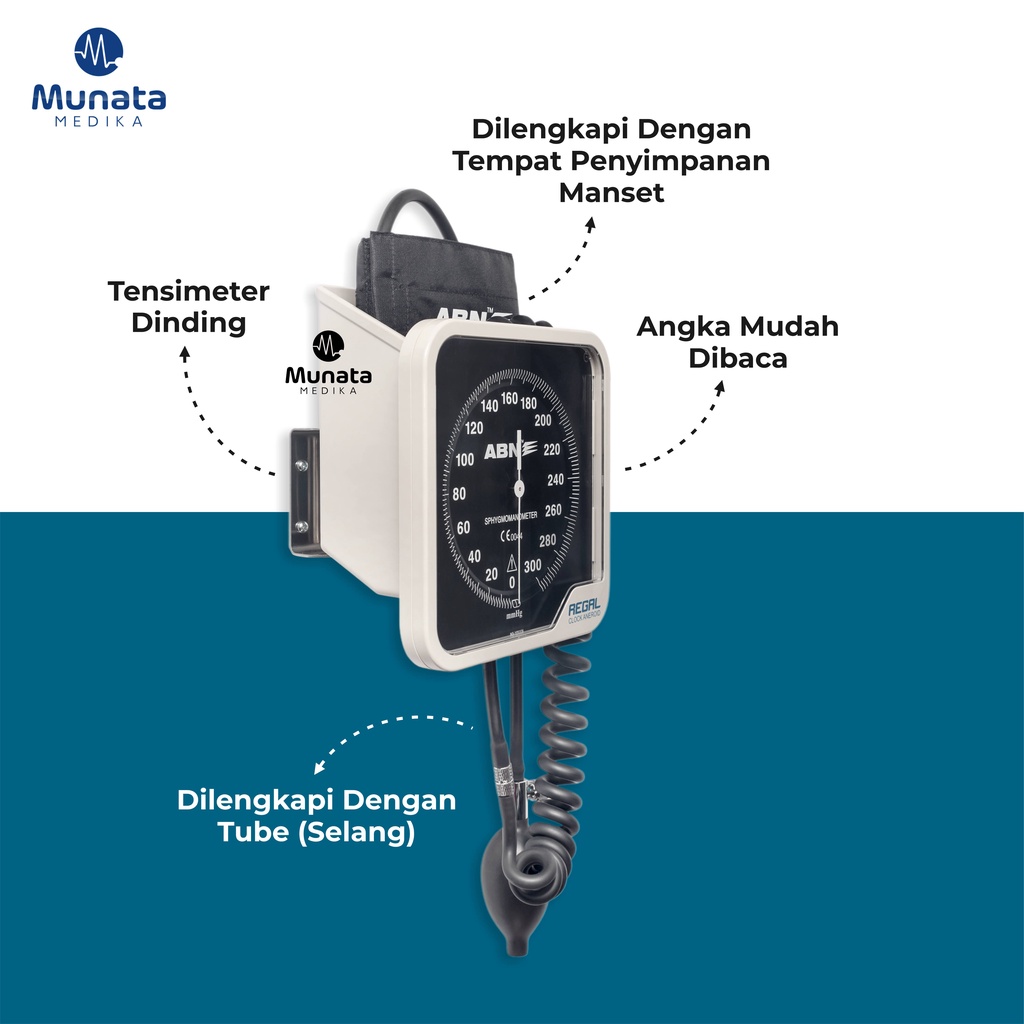 Jual Tensimeter ABN Regal Clock Aneroid Model Deskop atau Model Wall ...
