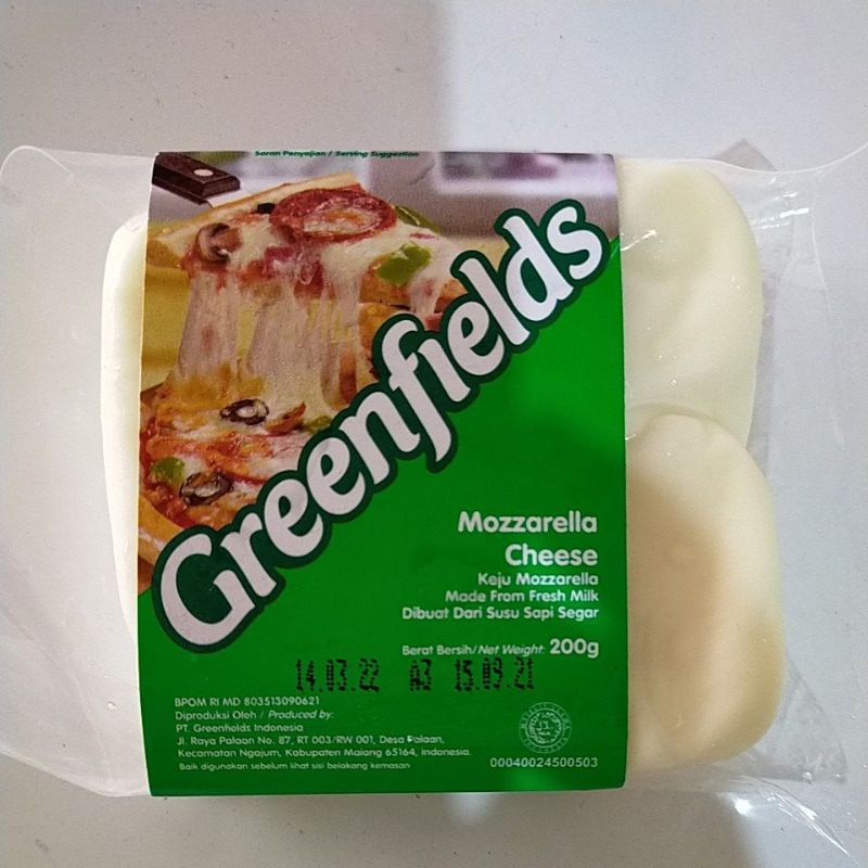 Jual Greenfields Mozzarella Cheese / keju mozzarella 200gr | Shopee ...