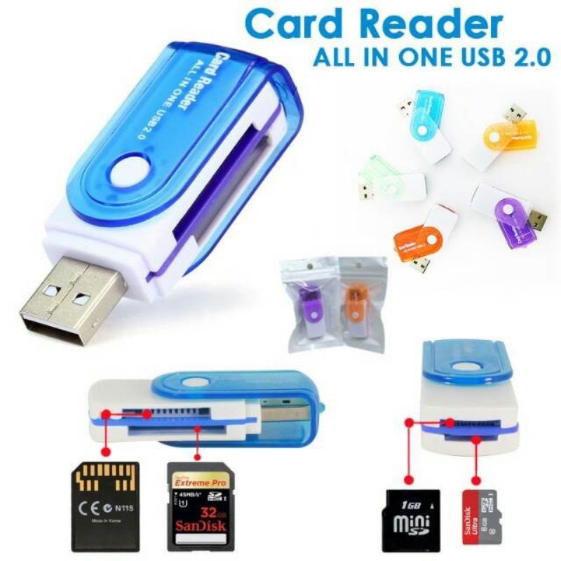 Jual Card Reader All in One 4 Slot | Shopee Indonesia