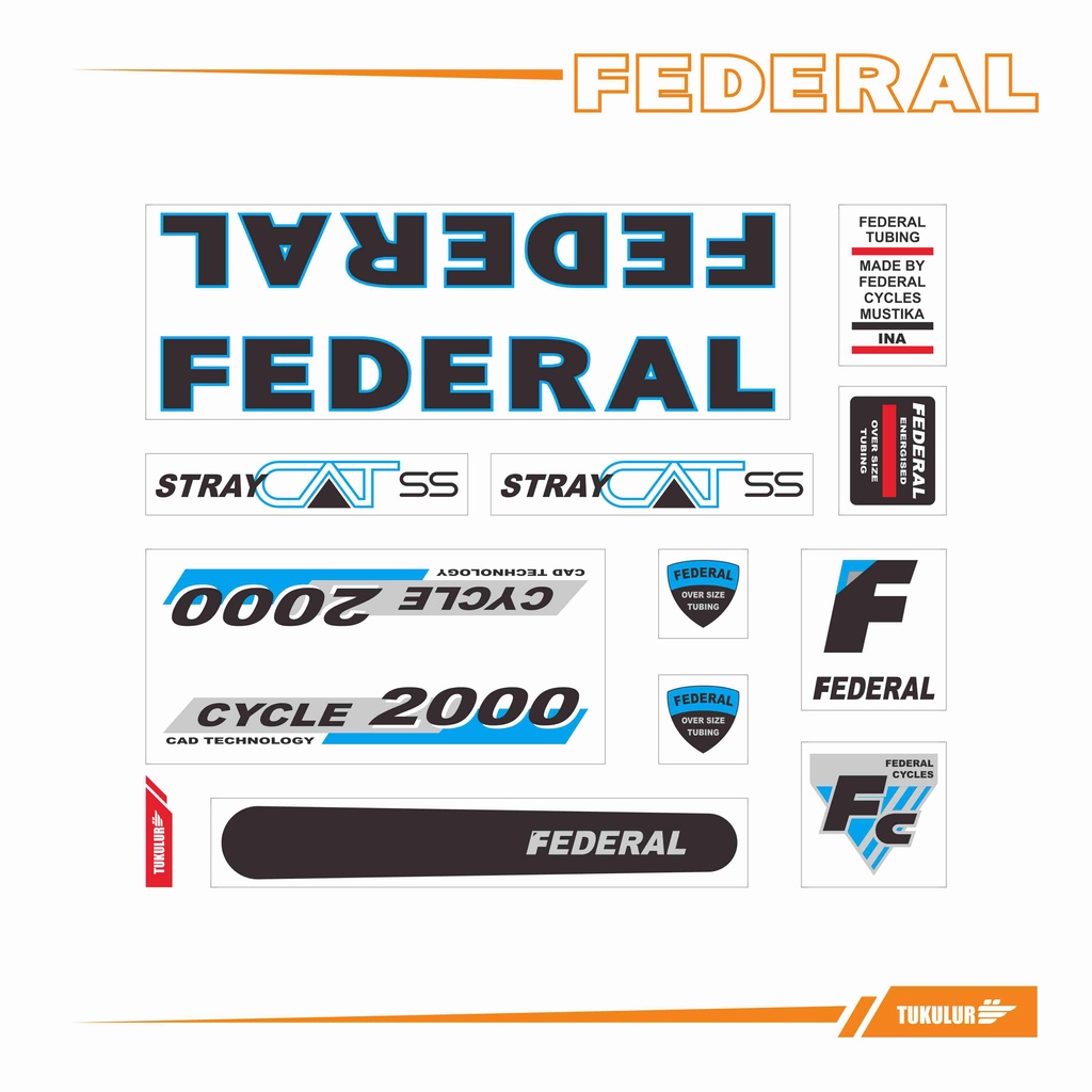 Jual STIKER DECAL SEPEDA FEDERAL STRAY CAT MODEL 1 | Shopee Indonesia