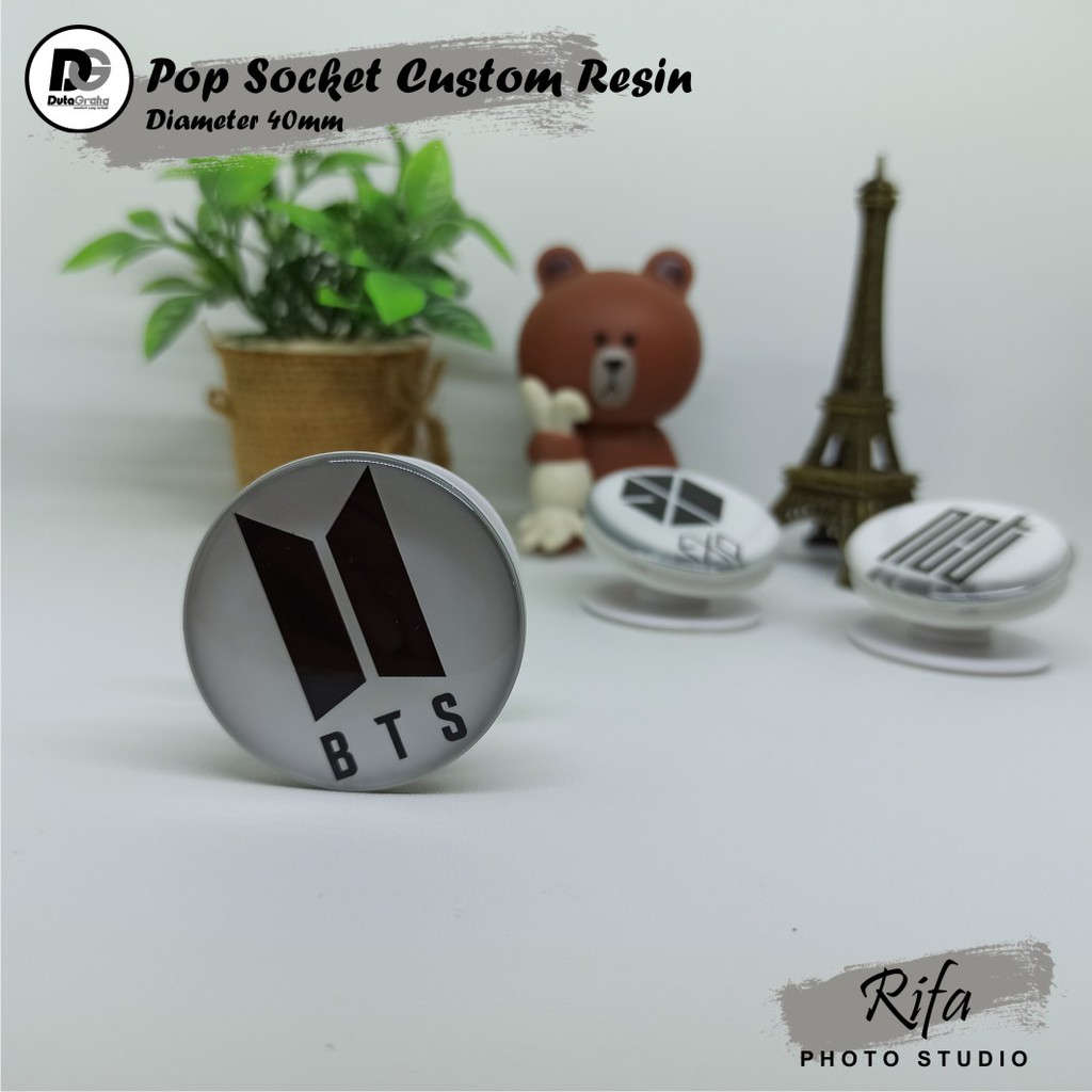Jual [CUSTOM] GRIPTOK RESIN POP SOCKET POPSOCKET Glitter / Non Glitter ...