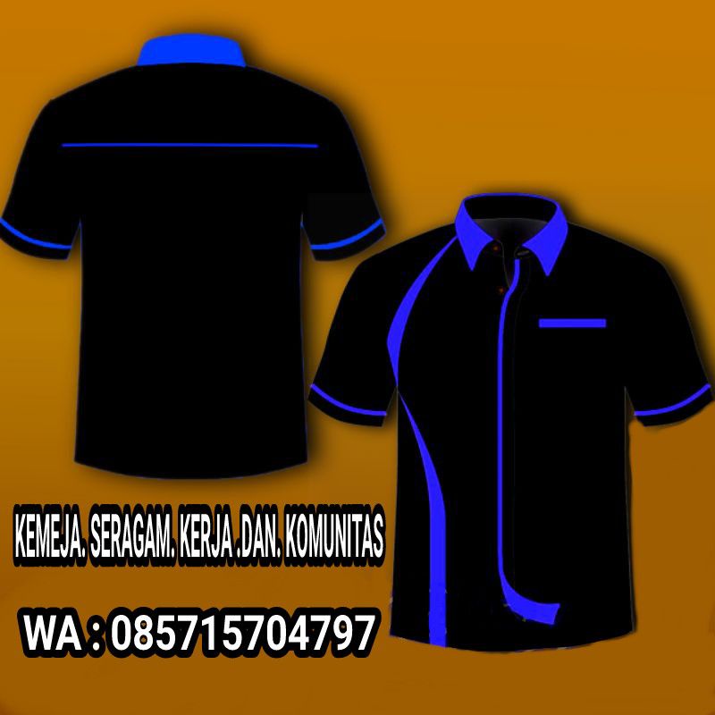 Jual Kemeja seragam kerja,komunitas dll kemeja dril polosan | Shopee ...