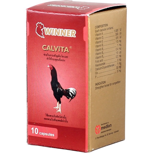 Jual Medion / Calvita Laga 10 Kapsul Medion / vitamin untuk pertumbuhan ...
