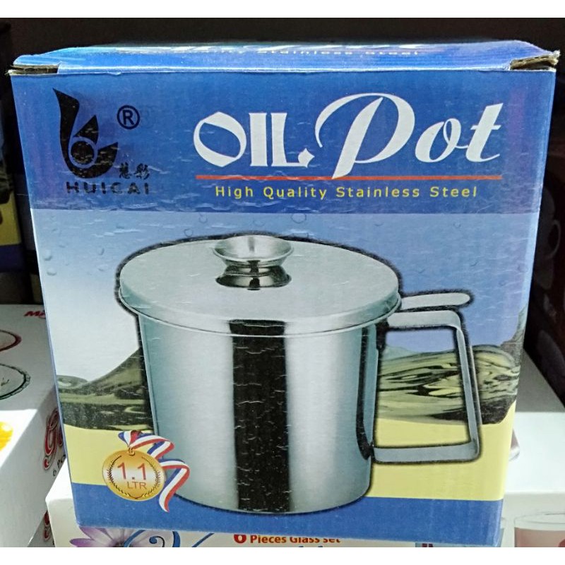 Jual Oil Pot saringan minyak stainless steel 1 liter | Shopee Indonesia