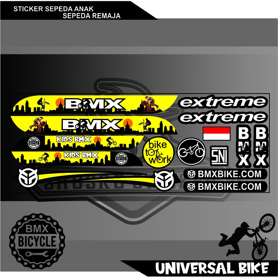 Jual STIKER STRIPING SEPEDA ANAK SEPEDA BMX /POLET LIS VARIASI SEPEDAH ...