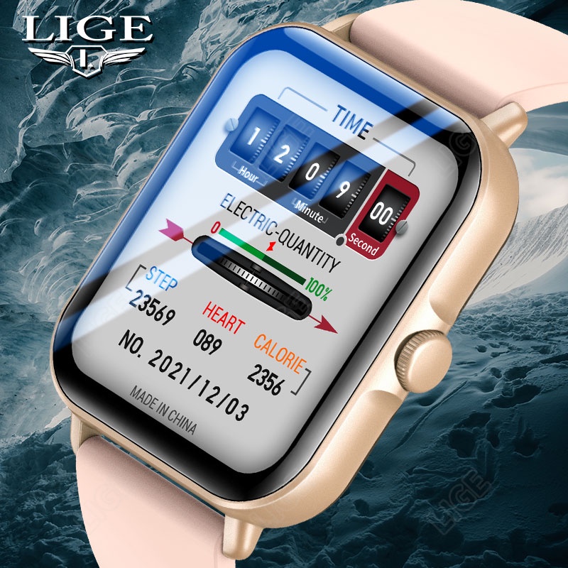 Jual LIGE 2022 jam tangan pria Fashion Panggilan Bluetooth Jam Tangan ...