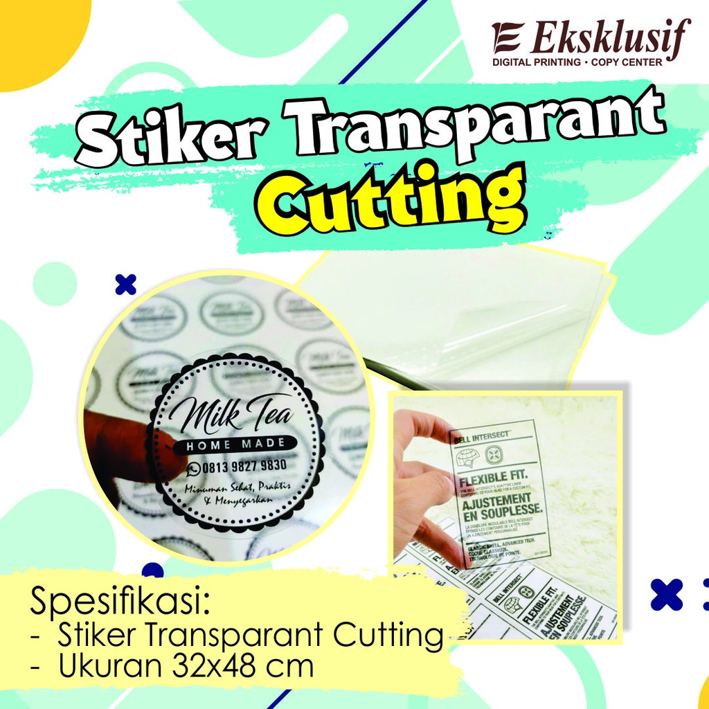 Jual STIKER LABEL TRANSPARANT / STIKER LABEL TRANSPARANT CUTTING KOTAK ...
