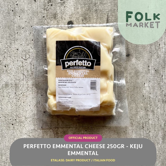 Jual PERFETTO Emmental Cheese 250gr - Keju Emmental | Shopee Indonesia