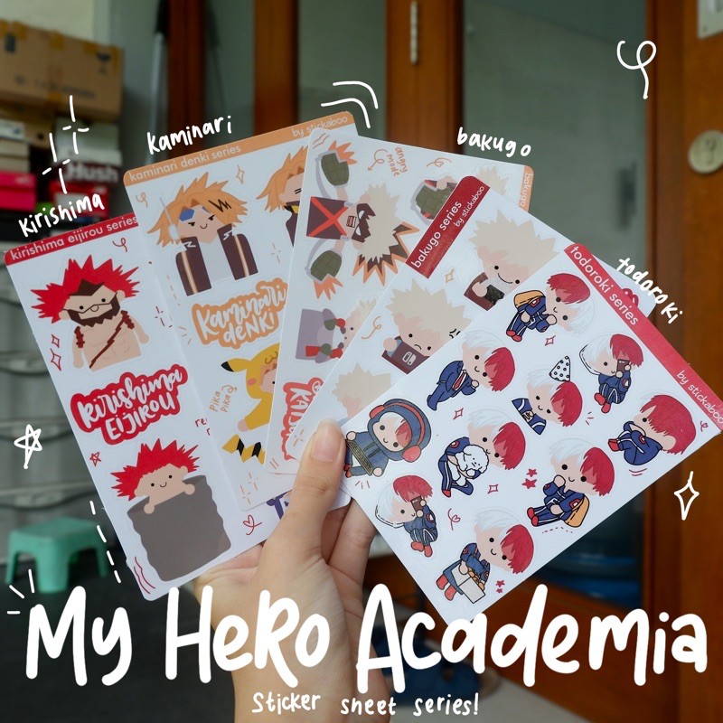 Jual My Hero Academia Sticker Sheet Series — stiker anime mha bnha ...