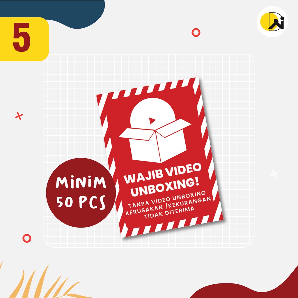 Jual Sticker Unboxing / Stiker Unboxing / Stiker Label Pengiriman ...