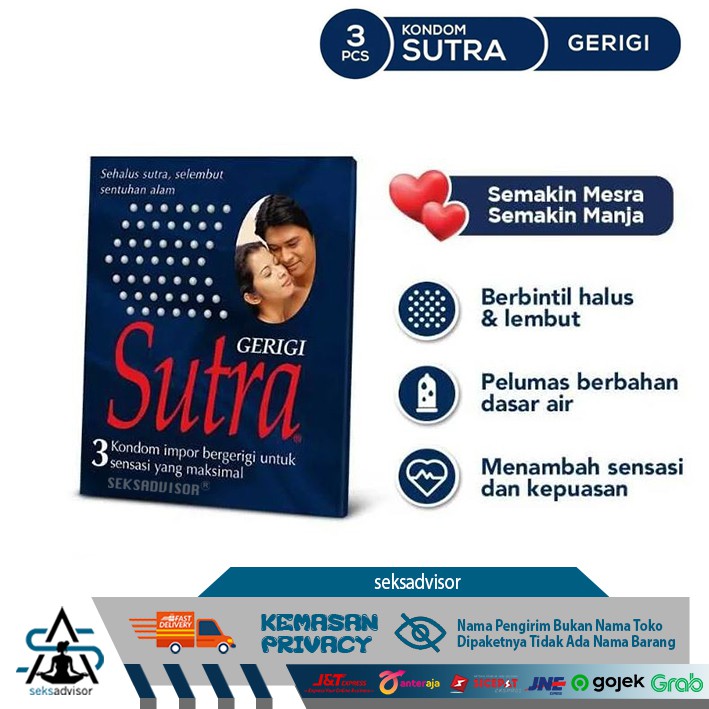 Jual KONDOM SUTRA GERIGI BIRU. Condom Tekstur Dot, Bintik - 3 pcs ...