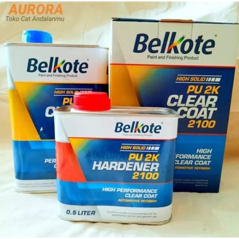 Jual Clear Belkote 2100 HS PU 2K Plus Hardener 2 Banding 1 Anti Gores ...