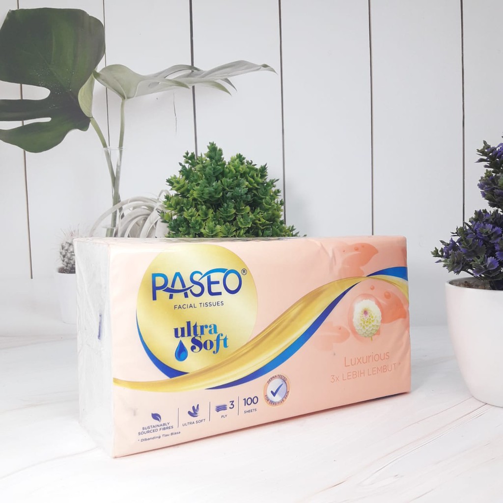 Jual Paseo Facial Tissue Ultra Soft 100 Sheets 3 Ply | Shopee Indonesia