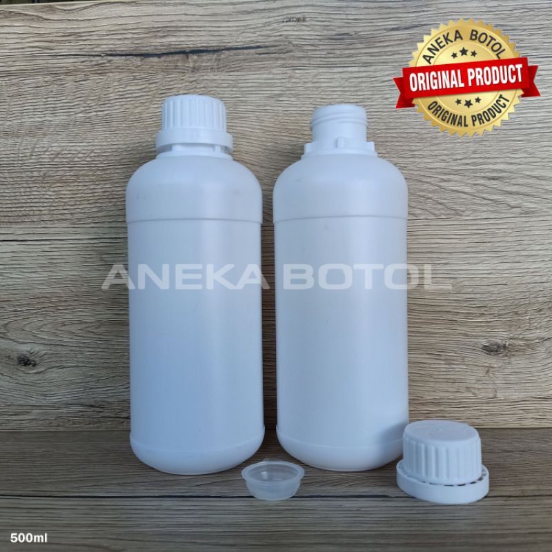 Jual BOTOL LABOR HDPE 500 ML DOVE TUTUP PUTIH SEGEL / BOTOL KOSONG ...