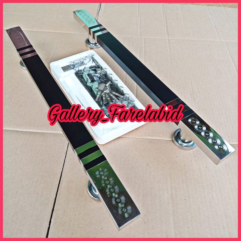 Jual 2 Batang Handle Pintu Rumah Set Kunci Handle Pintu Rumah Stainless ...