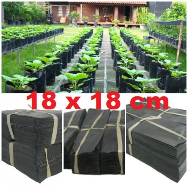 Jual Polybag Duduk 18x18 1/2 Kg Poly Bag Polibek Tanaman Plastik Sedang ...