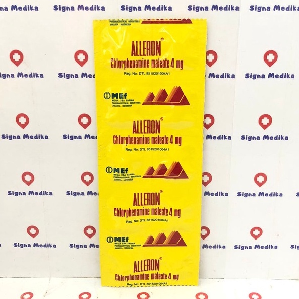 Jual Alleron 4mg Strip Isi 10 Tablet - Obat Gatal / Alergi | Shopee ...