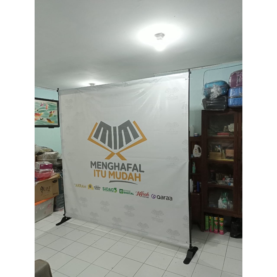 Jual BACKWALL /JUMBO BANNER STAND UK 2.4m x 2.4m BACKDROP/TRIPOD BANNER ...