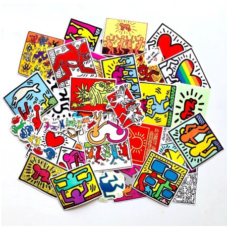 Jual Stiker Bomb lukisan graffiti Keith Haring 50 pcs 034 | Shopee ...