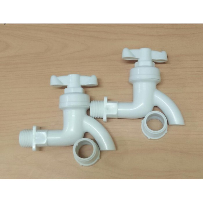 Jual KERAN KRAN AIR TEMBOK PVC / KRAN PLASTIK PVC TRUFLO BALING MAHKOTA ...