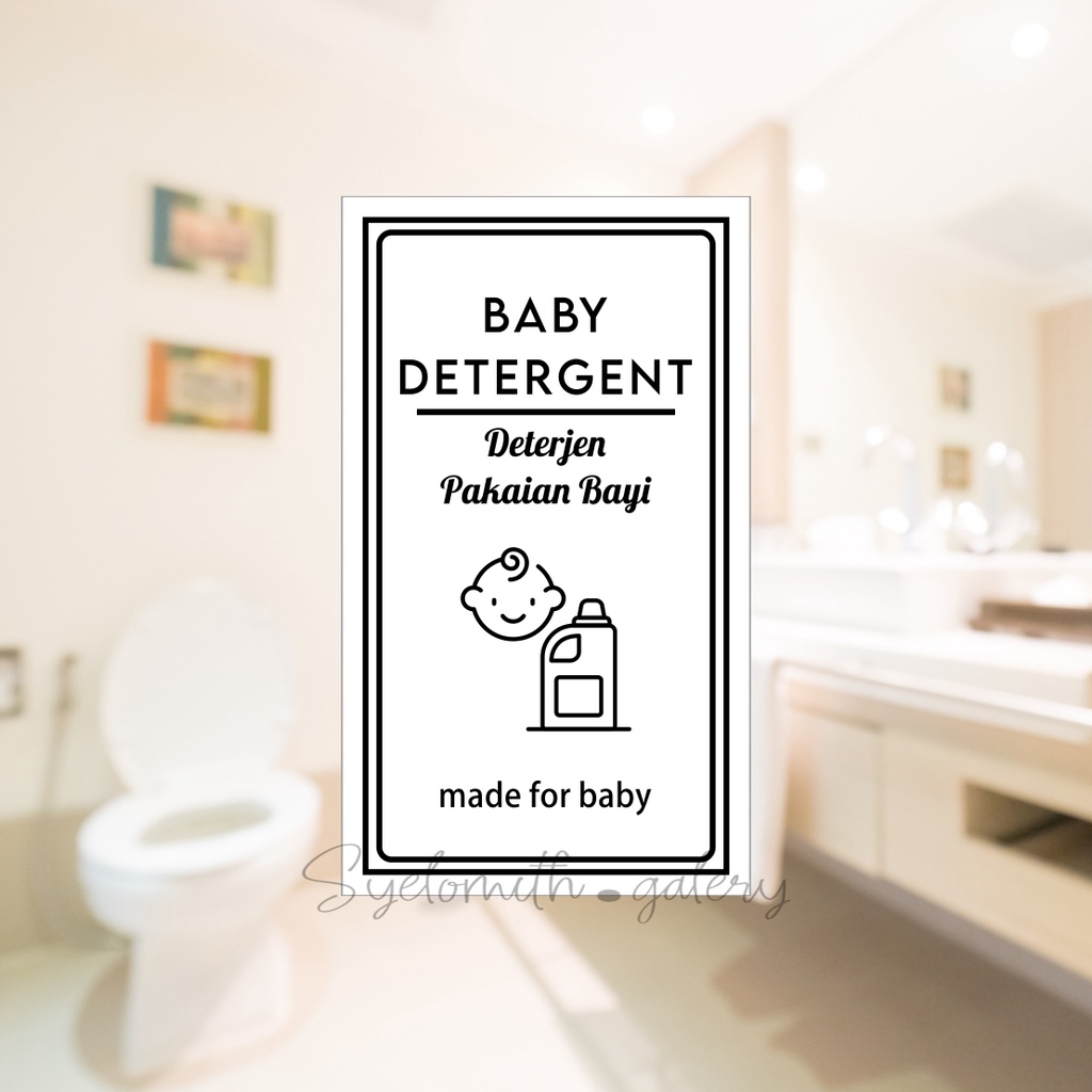 Jual Stiker Label Botol Sabun Deterjen Perlengkapan Kamar Mandi Anti ...