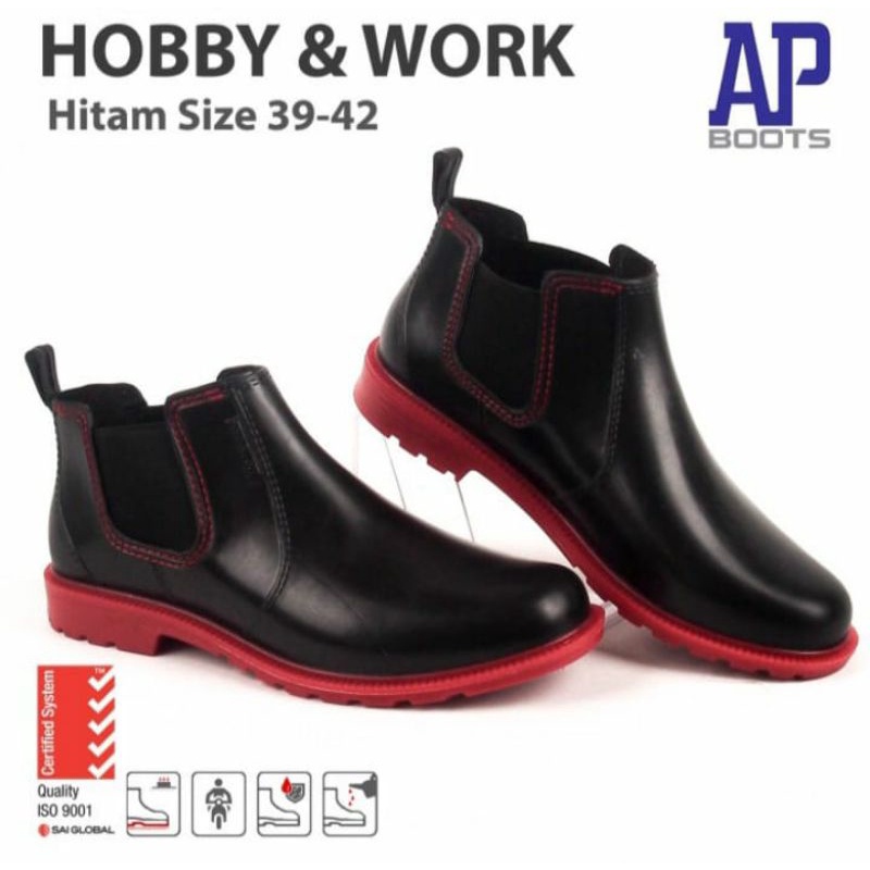 Jual Sepatu Boot Ap boots AP Hobby & Work sepatu karet premium | Shopee ...