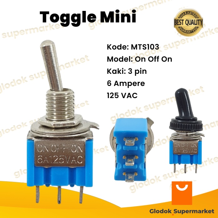 Jual Toggle Switch Mini 3 Pin On Off On MTS103 Saklar Togle Kecil Kaki 3p | Shopee Indonesia