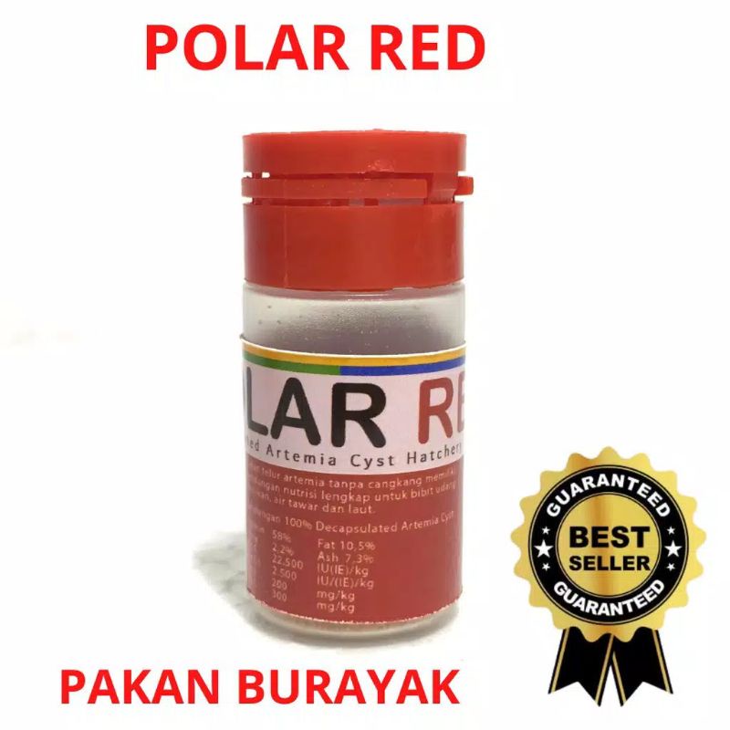 Jual ARTEMIA POLARED POLAR RED INSTANT SHELL TANPA CANGKANG PAKAN ...