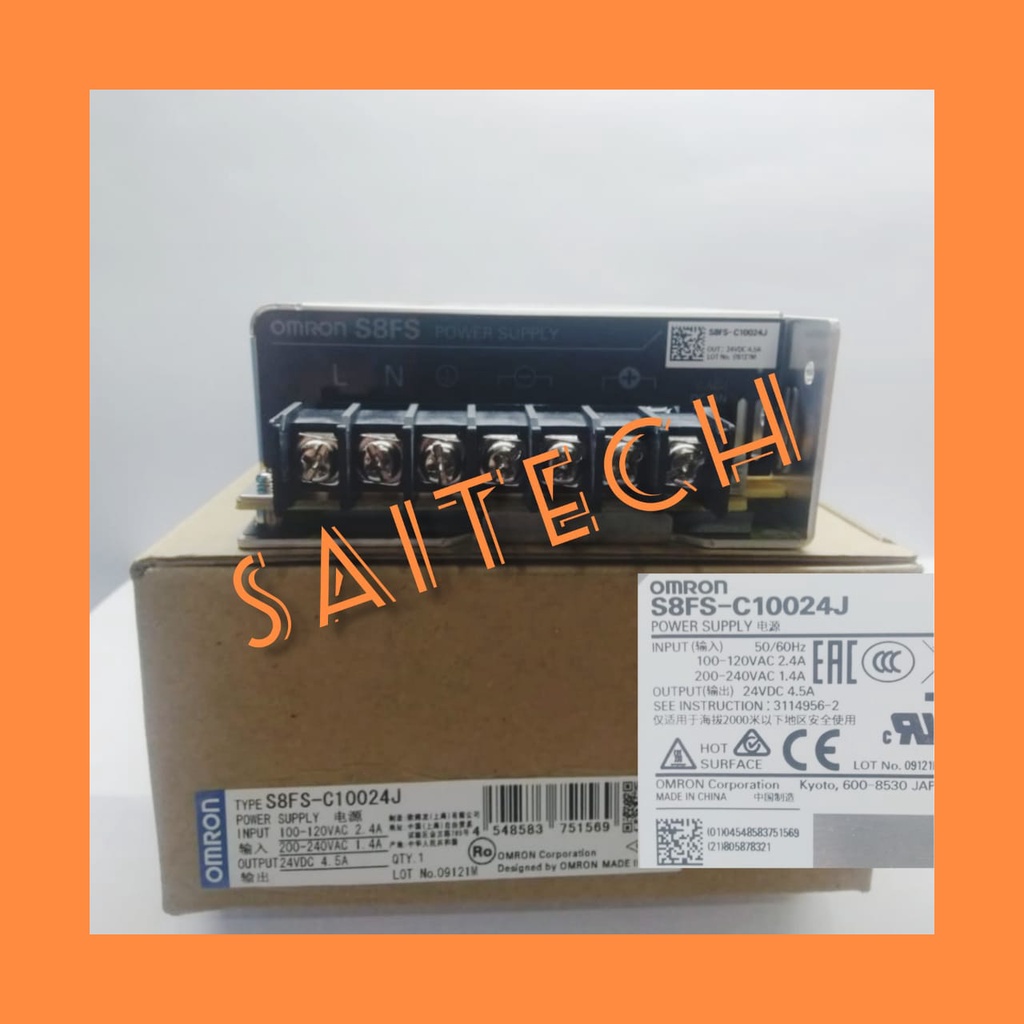 Jual Omron S8FS-C10024J Switching Power Supply 24v 4.5a adaptor nes lrs | Shopee Indonesia