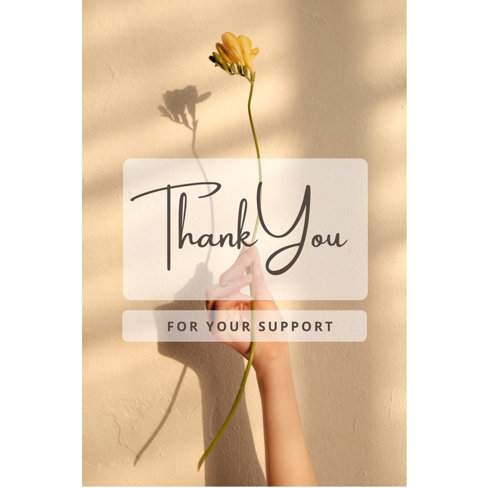 Jual kartu ucapan bisa custom / thankyou card / THANK YOU CARD 6x9 CM ...