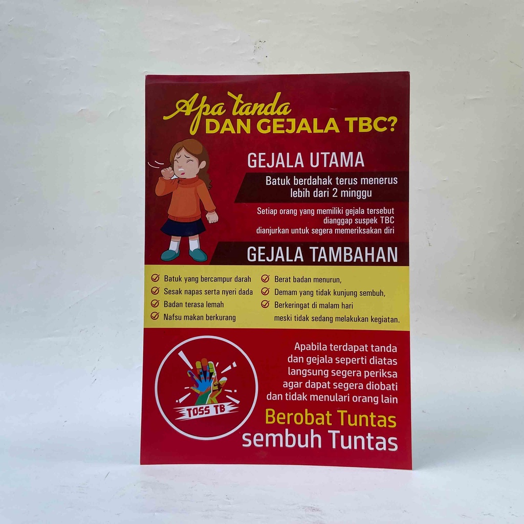Jual Poster Tanda dan Gejala TB, Poster Promkes Edukasi TB, Poster ...