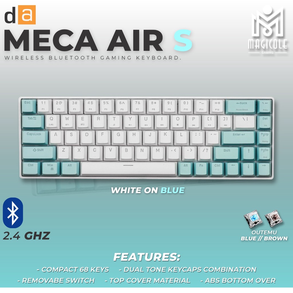 Jual Digital alliance Gaming Keyboard Meca Air S White And Blue ...