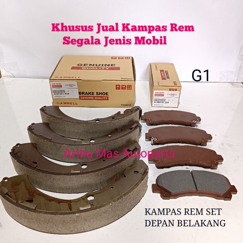 Jual KAMPAS REM SET ISUZU DMAX NEW D-MAX TAHUN 2012 KEATAS KOMPLIT DEPAN BELAKANG DMAX NEW ...