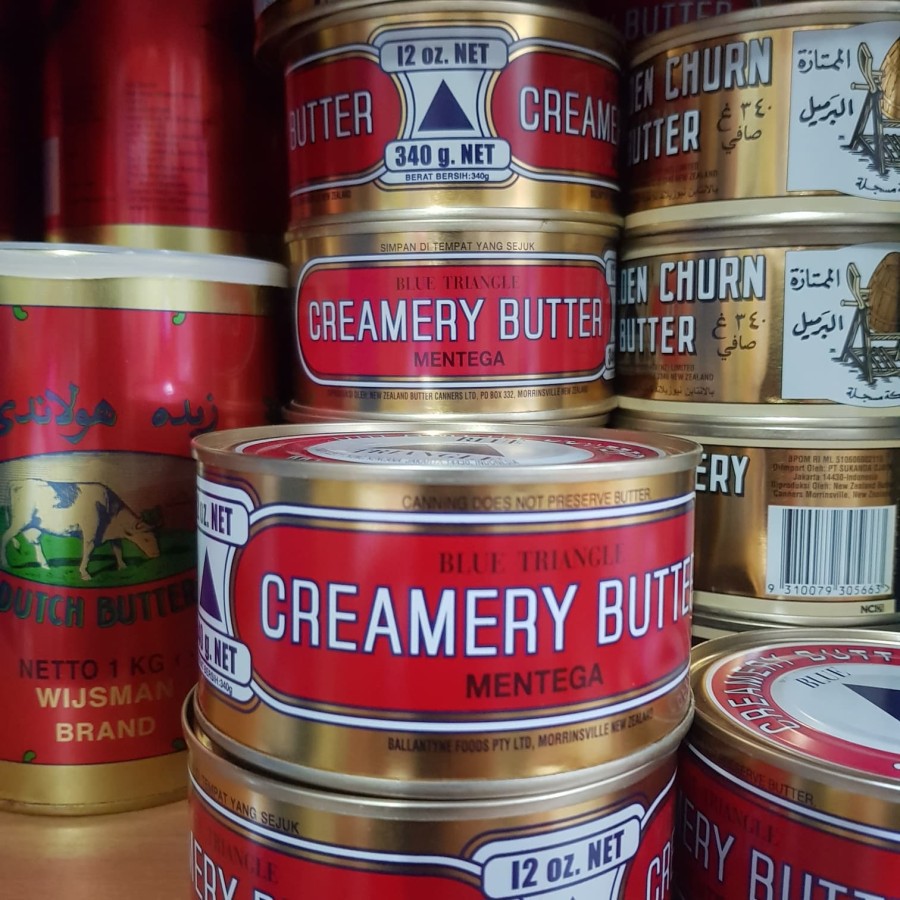 Jual Blue triangle 340gr tinned butter / mentega salted australia halal ...