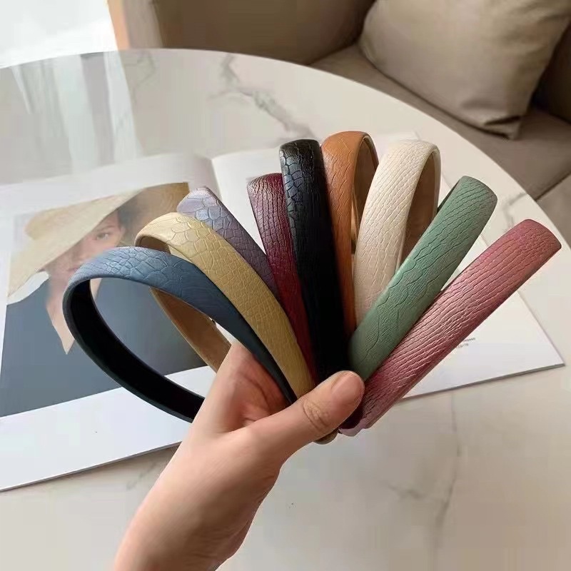 Jual Town Shell Croco Leather Korean Headband / Bando Korea Kulit ...