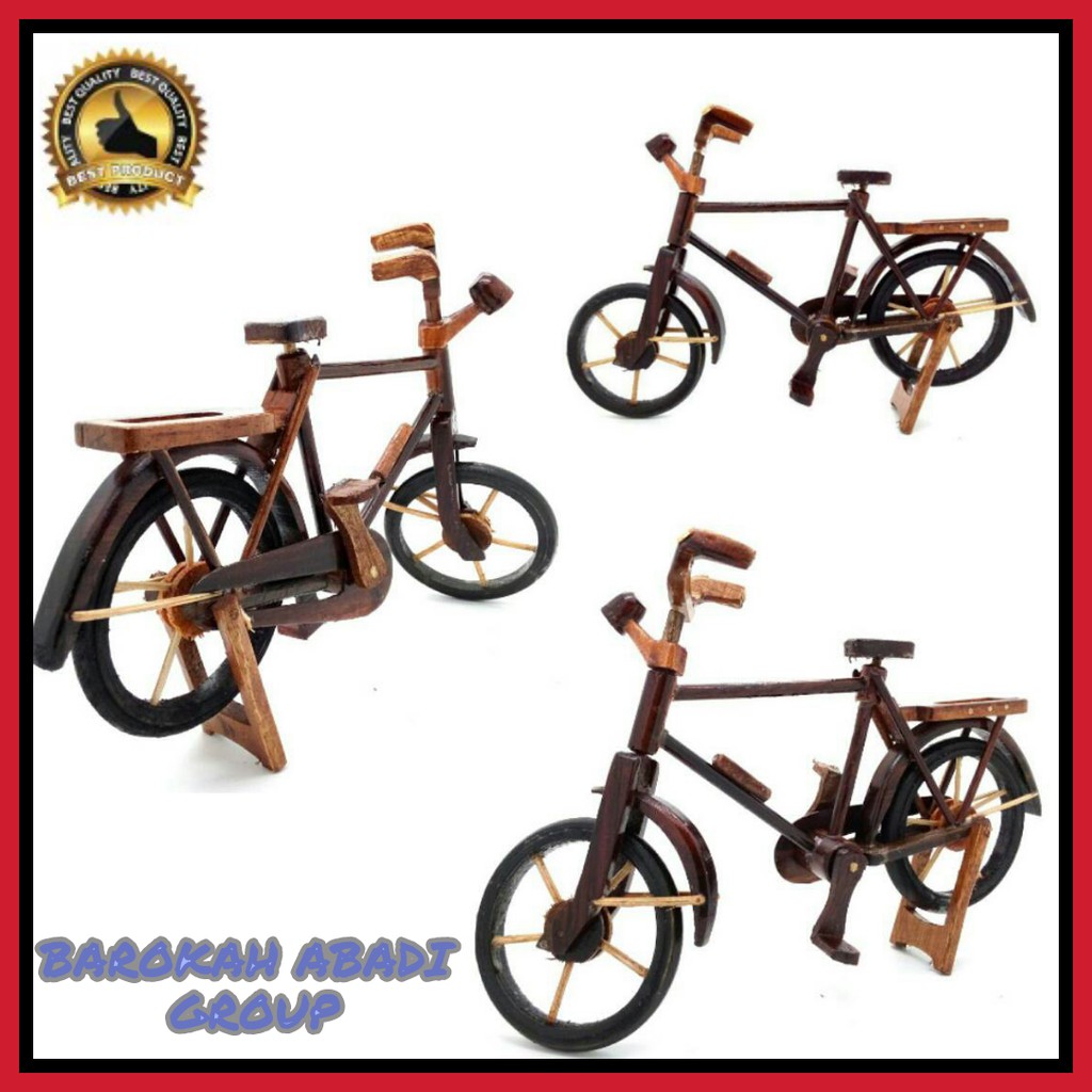 Jual Miniatur Sepeda Kayu 26x17x5 Cm | Shopee Indonesia