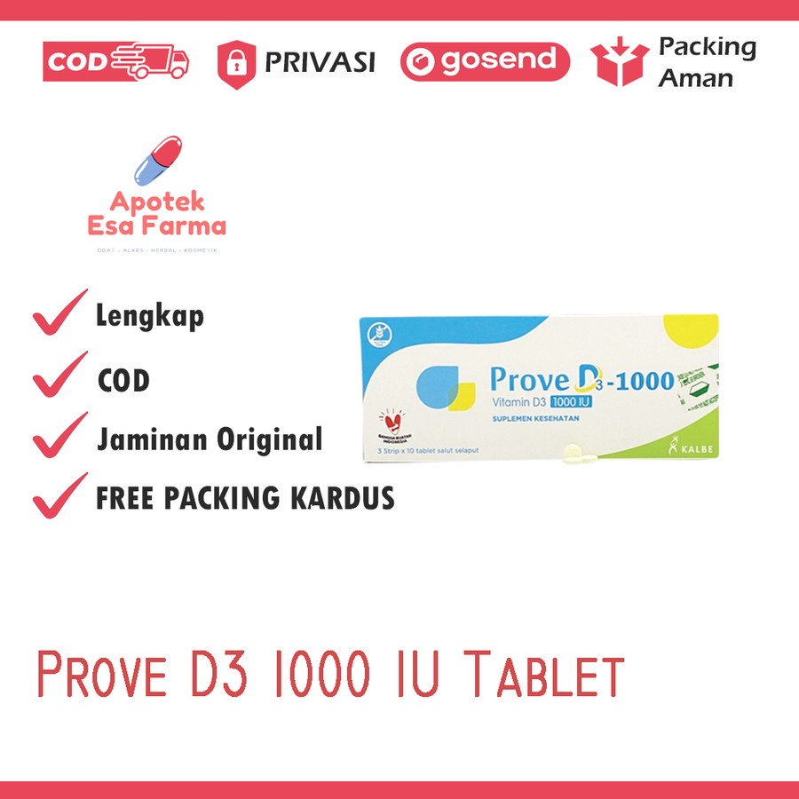 Jual Prove D3 1000 IU Tablet | Shopee Indonesia